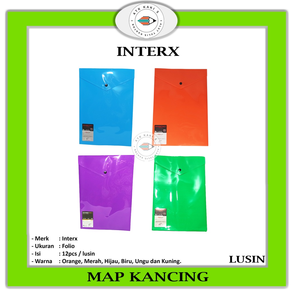 Jual INTERX - Map Kancing V Opaque Folio - Lusin | Shopee Indonesia