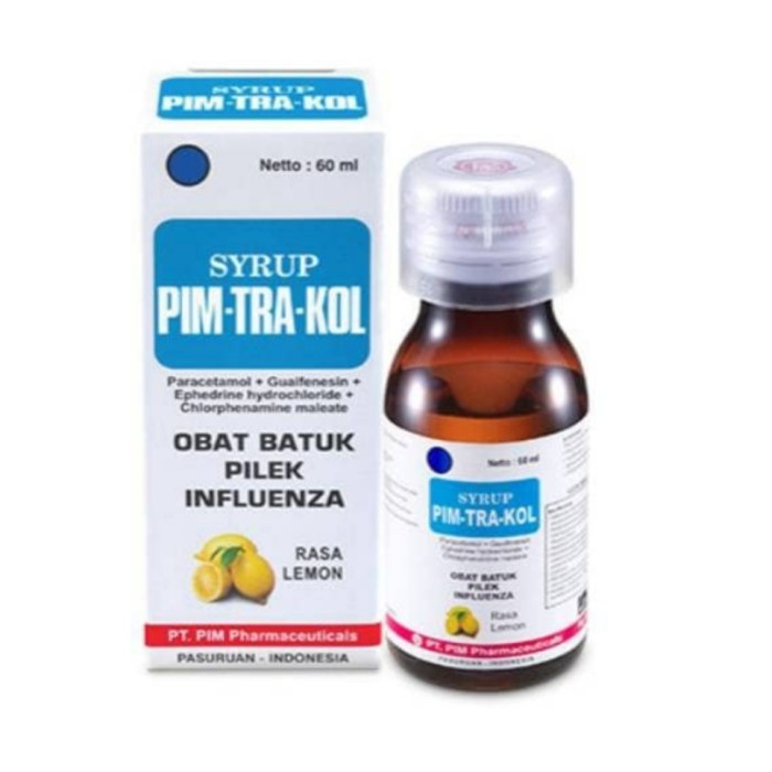 Jual Pimtrakol Sirup 60 ml Rasa Lemon/Pim-Tra-Kol Sirup/Obat batuk ...