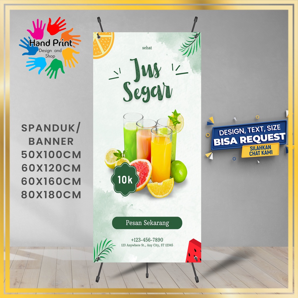 Jual SPANDUK / BANNER Jus Jeruk Oren Juice Minuman B Custom Gratis ...