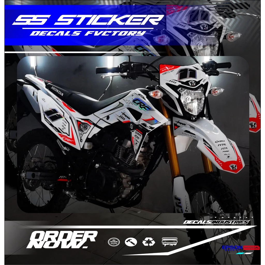 Jual 00325 STIKER DECAL KEREN CRF150L MOTIF SIMPEN ELEGAN KOMBINASI ...