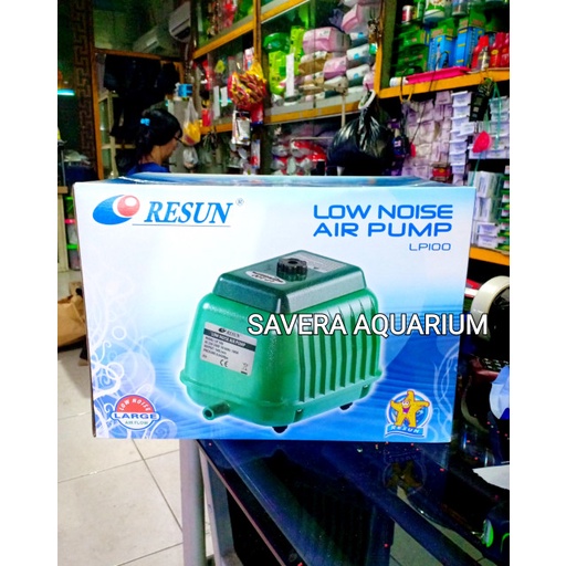 Jual RESUN LP 100 / blower 33 cabang / pompa angin kolam / air pump ...