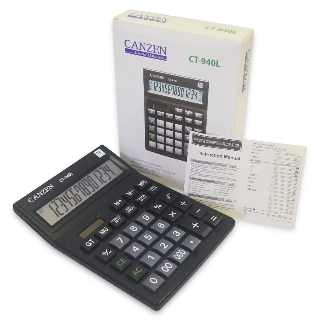 Jual Calculator Canzen Kalkulator CT 940L Mirip Citizen Canzen CT-940L ...