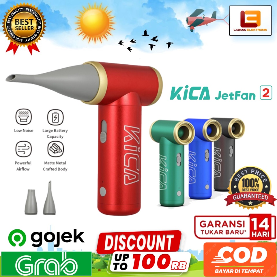 Jual KiCa Jet Fan Gen 2 Multifunction Fan Mini Portable JetFan II Original - Bonus Baby GOLD ...