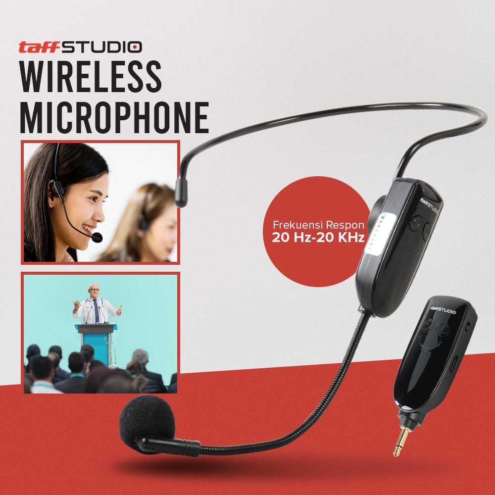 Jual Mic bando Wireless Microphone 2.4G Headset with Transmitter - HX-W021 mic imam khotbah mic ...
