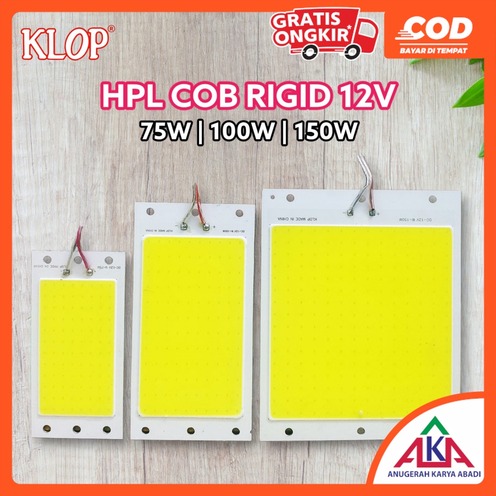 Jual Lampu Led HPL COB Rigid DC 12V 75 / 100 / 150 Watt High Power ...