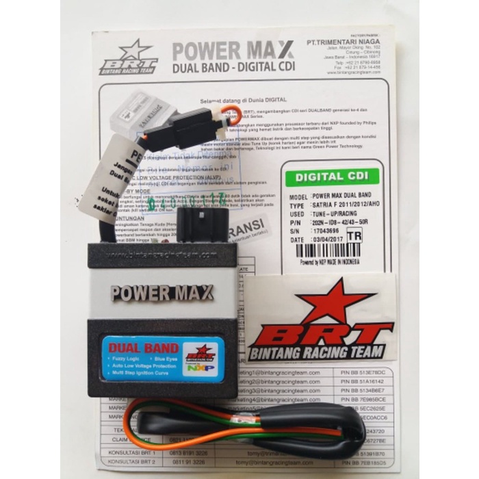 Jual CDI BRT RACING POWERMAX DUALBAND TR SUZUKI SATRIA F FU 150 old CBU ...