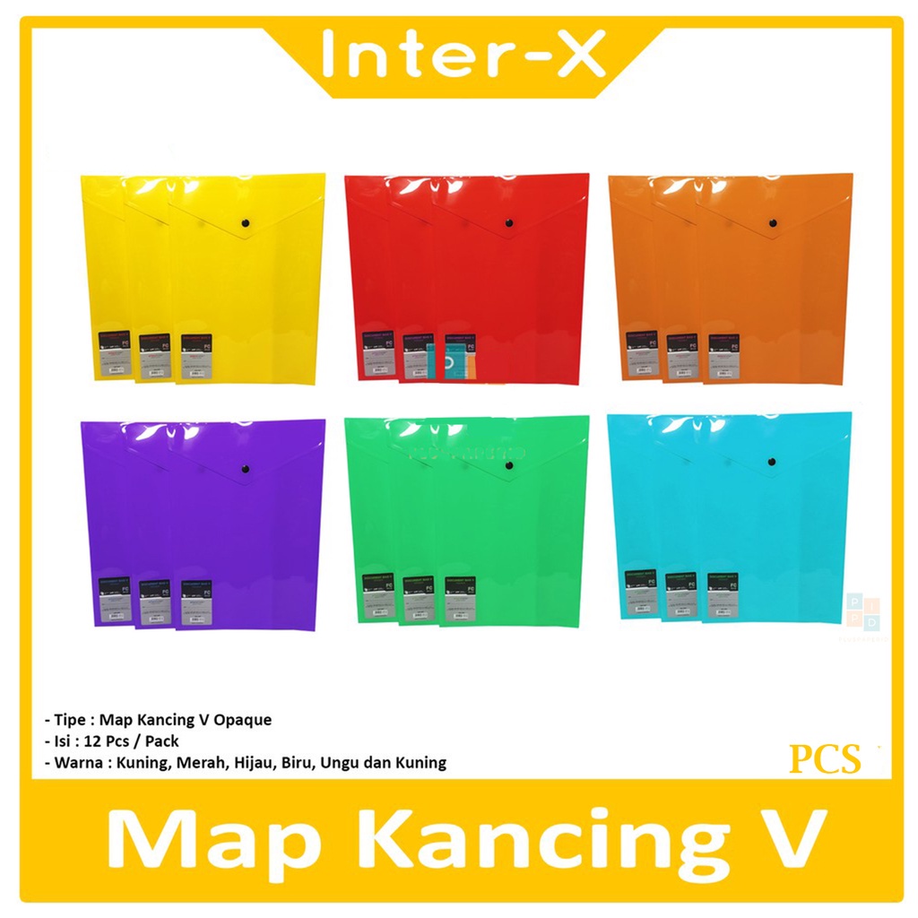 Jual Inter X - Map Kancing V Opaque Folio -1 Pcs | Shopee Indonesia