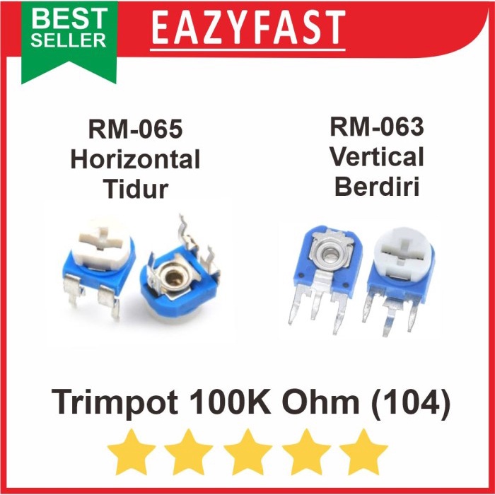 Jual Trimpot 104 R100K R 100 K Ohm Potensio Variable Resistor VR ...