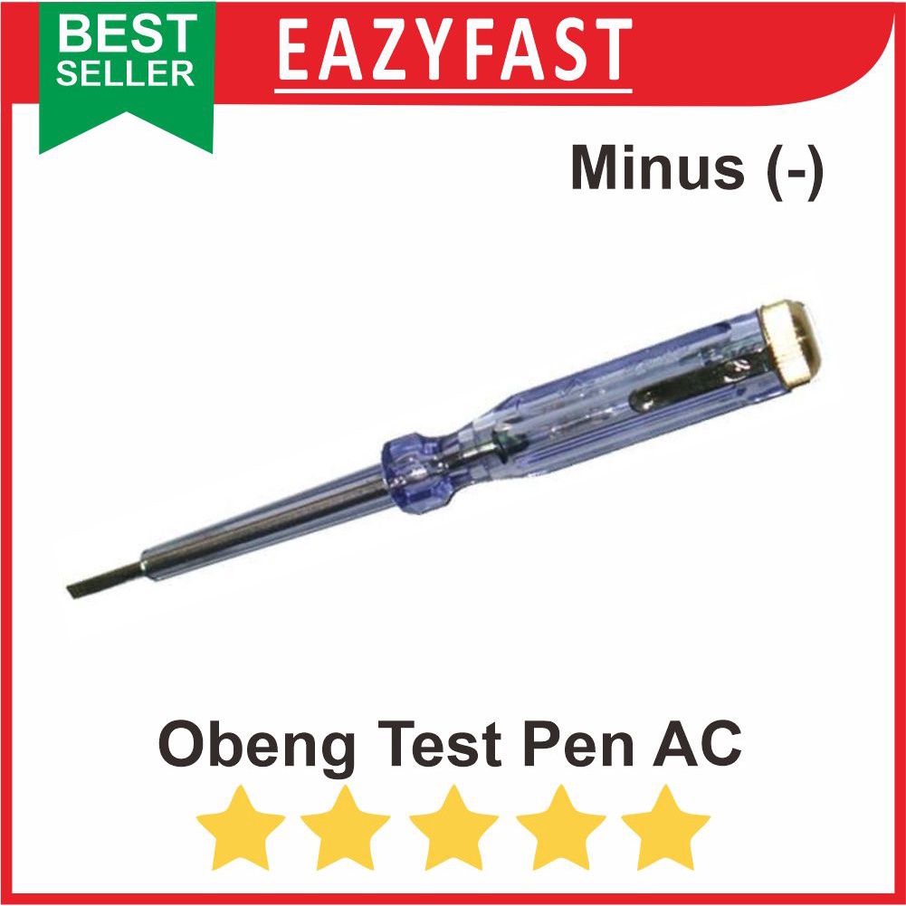 Jual Test Pen Tespen AC VAC Obeng minus negatif min | Shopee Indonesia