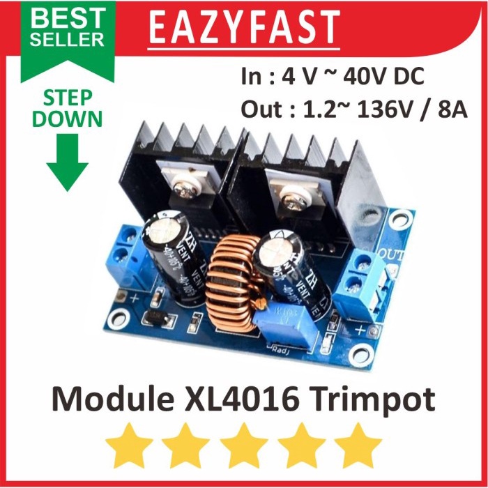 Jual Step Down 8A XL4016 Trimpot Module Modul DC Adjustable Power Regulator | Shopee Indonesia