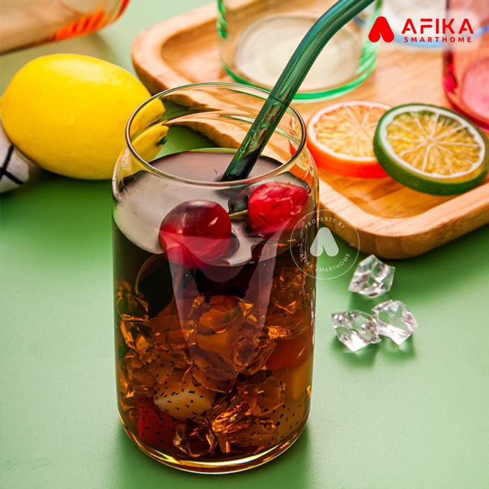 Jual Gelas Kaca Model Minuman Kaleng Can Shape Glass 400 ml | Shopee Indonesia