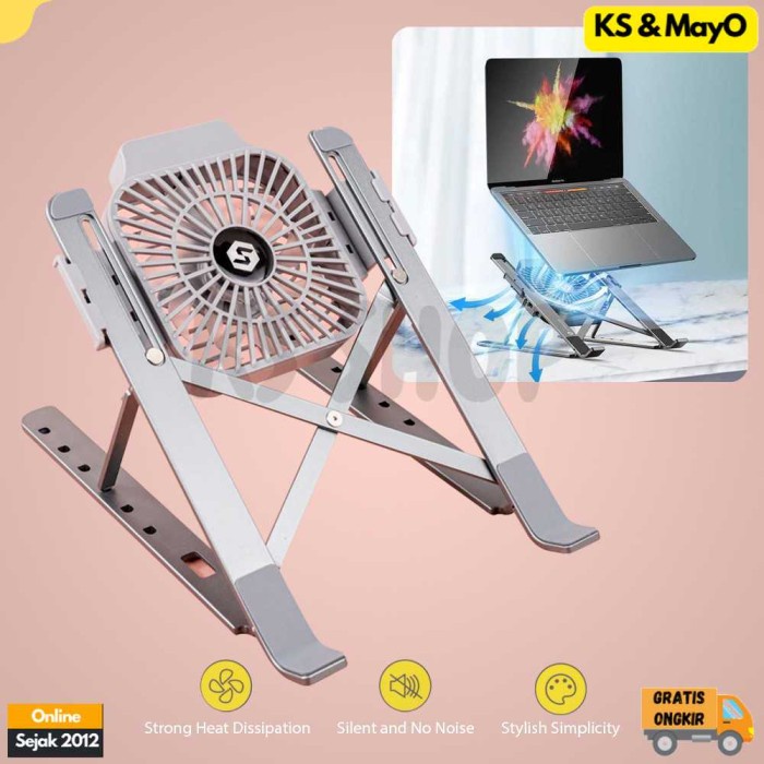 Jual Stand Laptop Tablet Holder Aluminium & Kipas Pendingin 11 - 17 ...