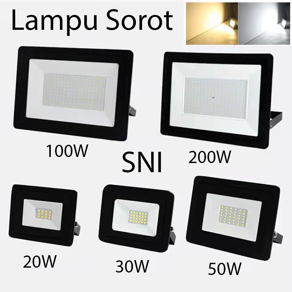 Jual LAMPU SOROT LED 20W 30W 50W 100W 200W IP66 WATERPROOF / LAMPU ...