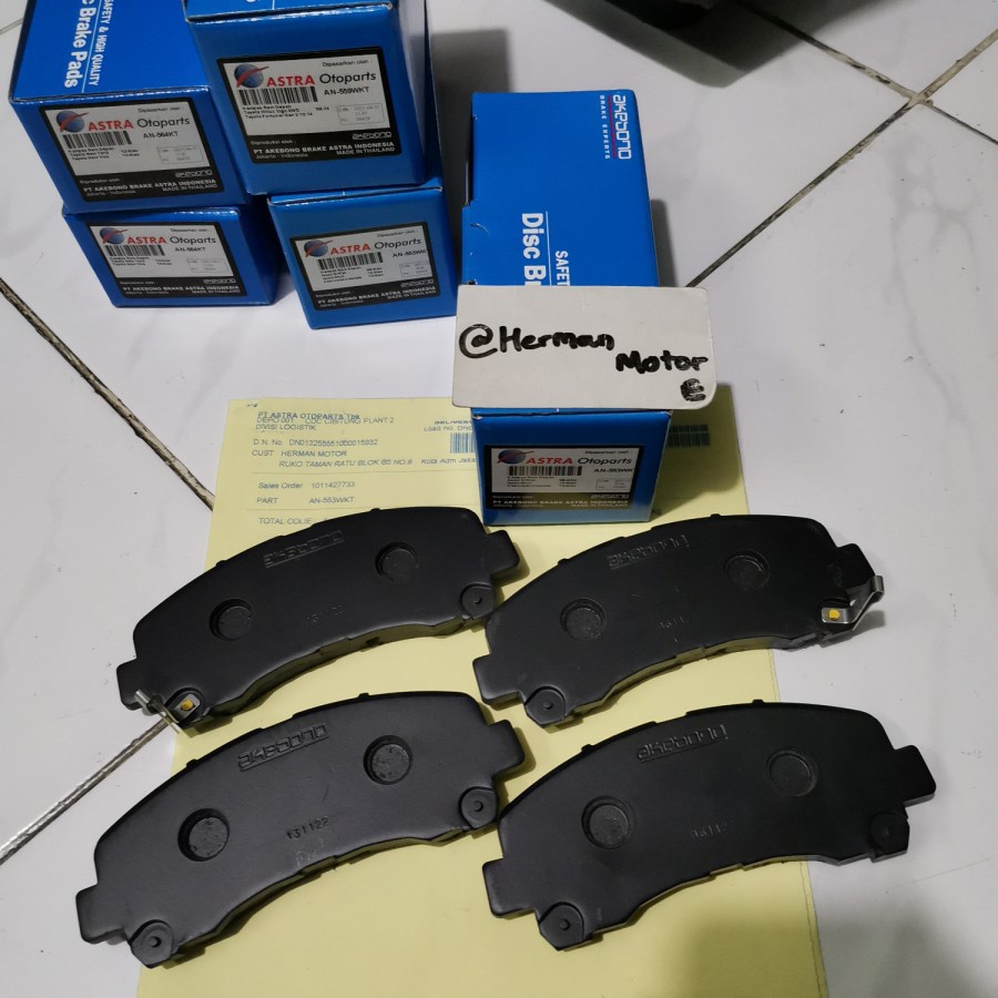 Jual Kampas rem Brake Pad Depan Akebono ORIGINAL Isuzu MU-X mux / D-Max - Chevrolet Colorado ...
