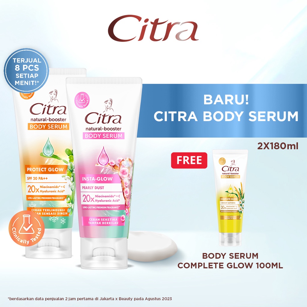 Jual Buy Citra Natural Booster Body Serum Protect Glow 180 ML & Citra ...