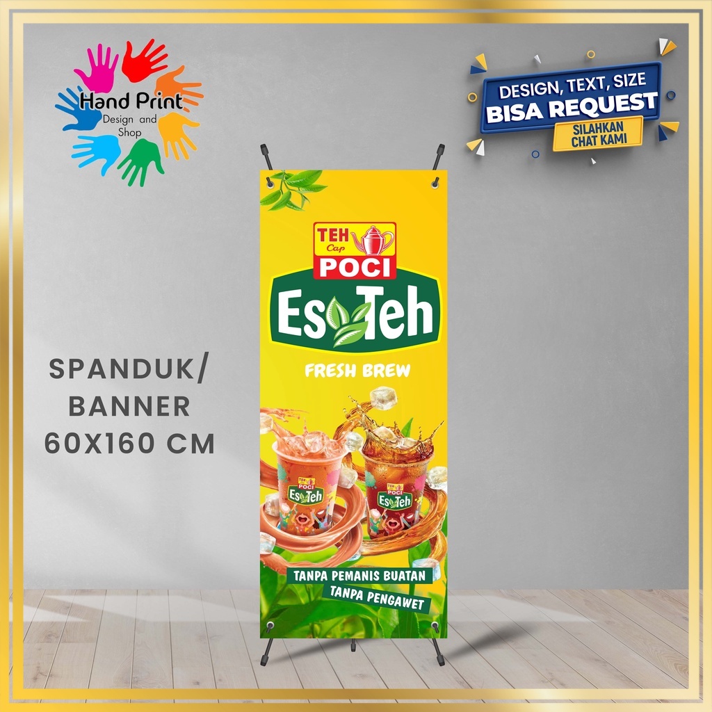 Jual SPANDUK / BANNER Es Teh Poci Warna Oren Minuman Segar Ukuran ...