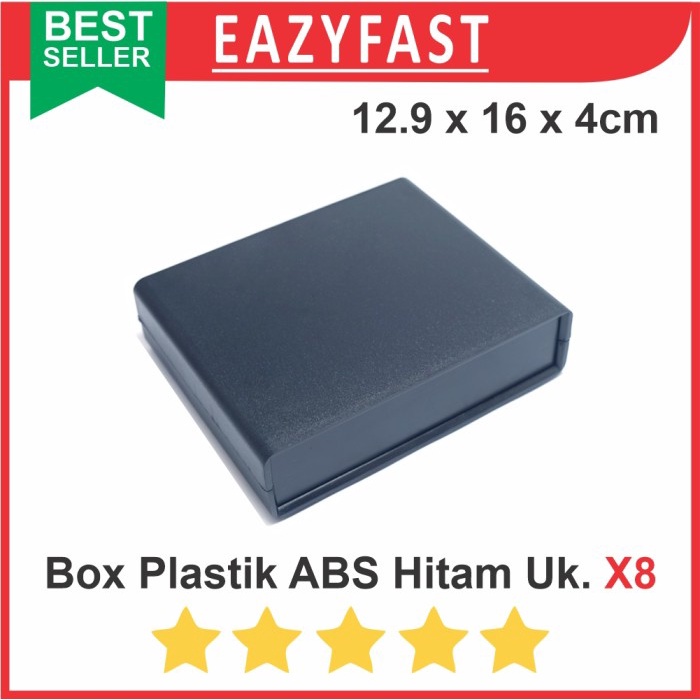 Jual Box Plastik ABS Ukuran 8 Hitam Kotak Project Case Casing Plastic ...