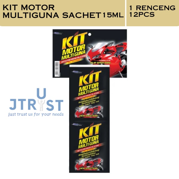 Jual KIT Multiguna Pengkilap Motor Sachet Hanger 25ml isi 12 Sachet ...