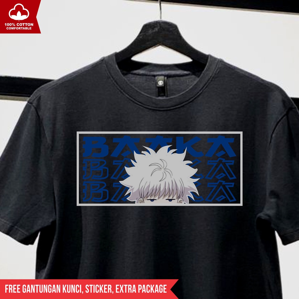 Jual Kaos Anime KILLUA BAKA Anime OnePiece Lufy Zoro Jujutsu Kaisen ...