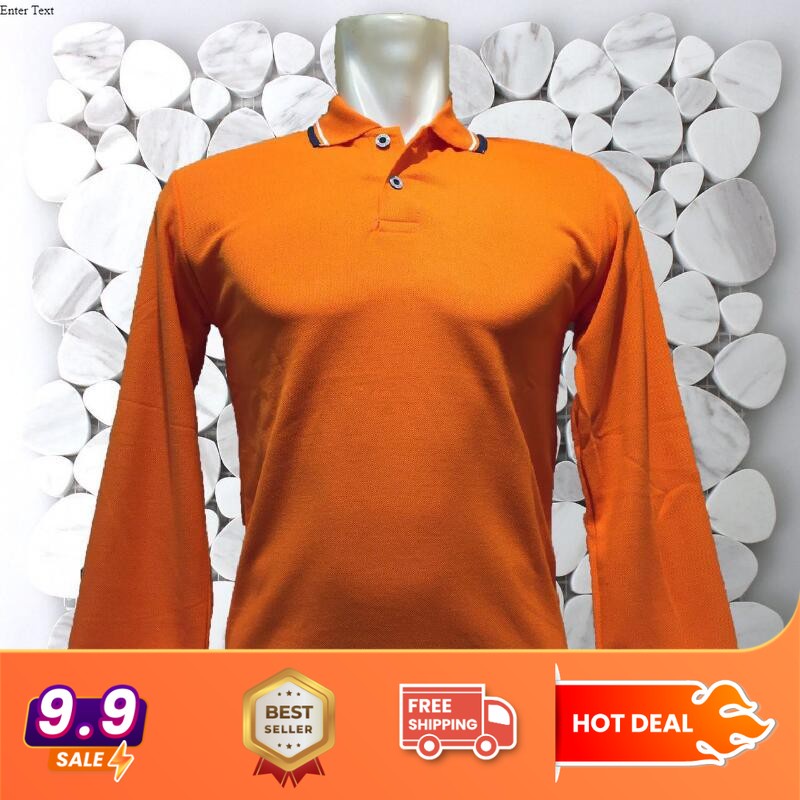 Jual kaos kerah lengan panjang warna orange list I polo polos panjang ... Jual kaos kerah lengan panjang warna orange list I polo polos panjang ...