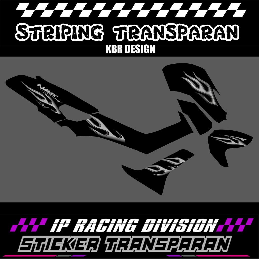 Jual STIKER UV STRIPING TRANSPARAN NMAX OLD 155 MOTIF API/FIRE VIRAL ...