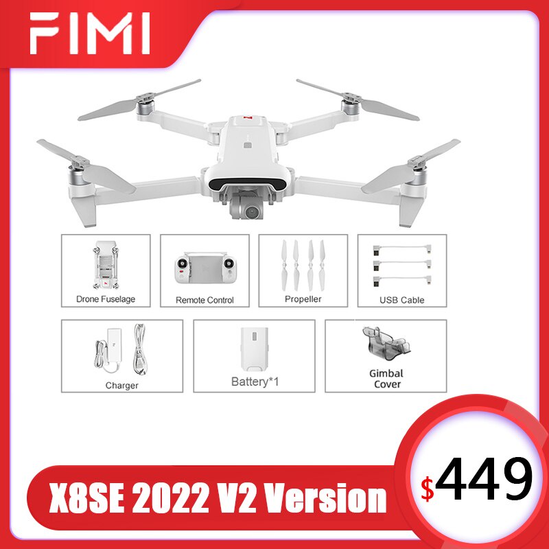 Jual FIMI X8 SE 2022 V2 Version Gimbal Camera Drones 4K HDR Quadcopter | Shopee Indonesia