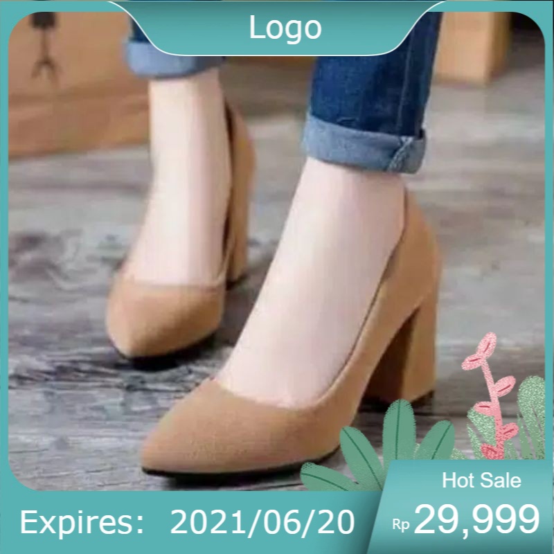 Jual hils wedges hels sepatu sandal hak tahu 5cm sepatu aktifitas ...