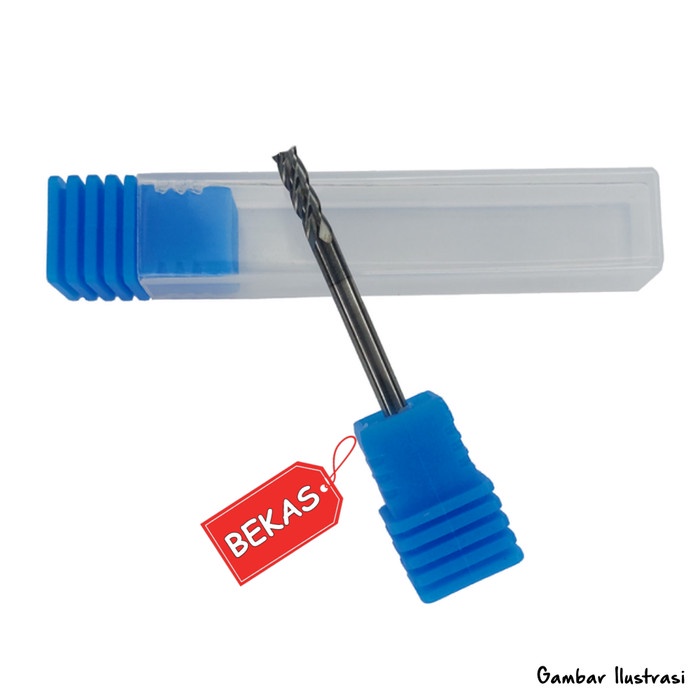 Jual Endmill 3 mm End Mill Carbide 3mm Seken Bekas Pisau Cutter Milling ...