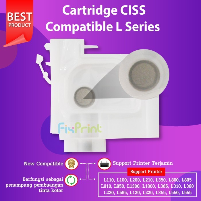 Jual DAMPER L1800 DTG ECOSOLVENT DUMPER CARTRIDGE COMP 1390 DTF ECO ...