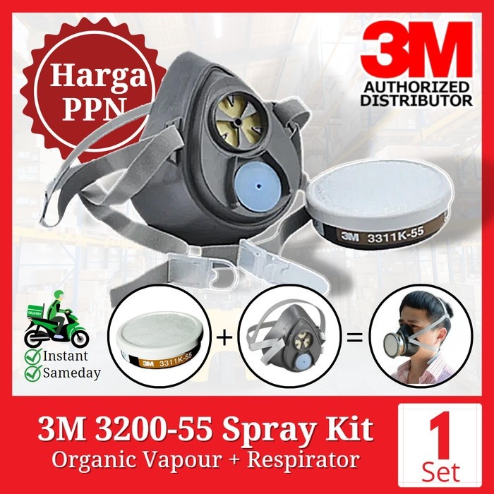 Jual 3M Masker 3200-55 Spray Kit Respirator 3200 & Filter 3311K-55 | Shopee Indonesia