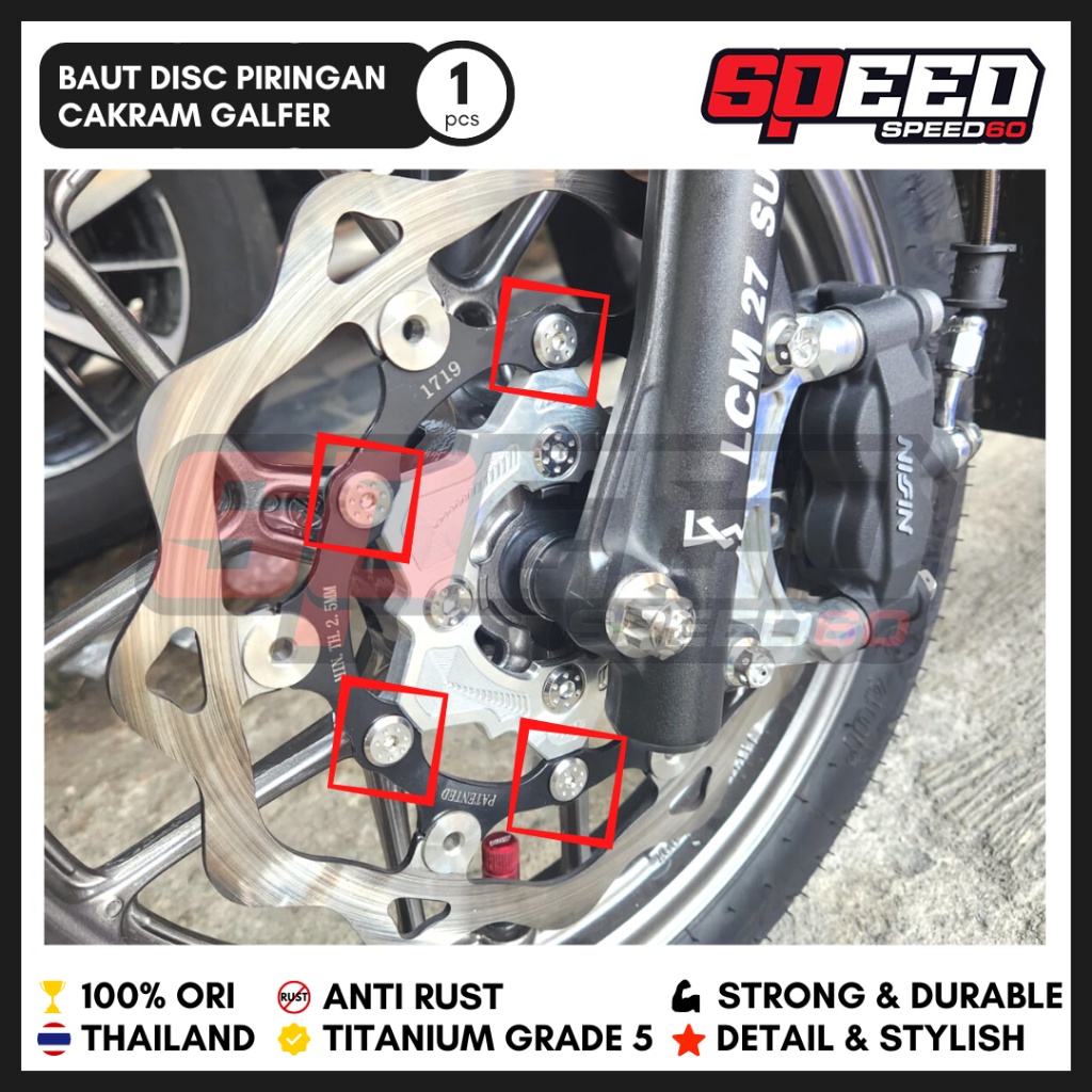 Jual Baut Piringan Cakram Disc Galfer Galver Drat 10 Grade Baut ...