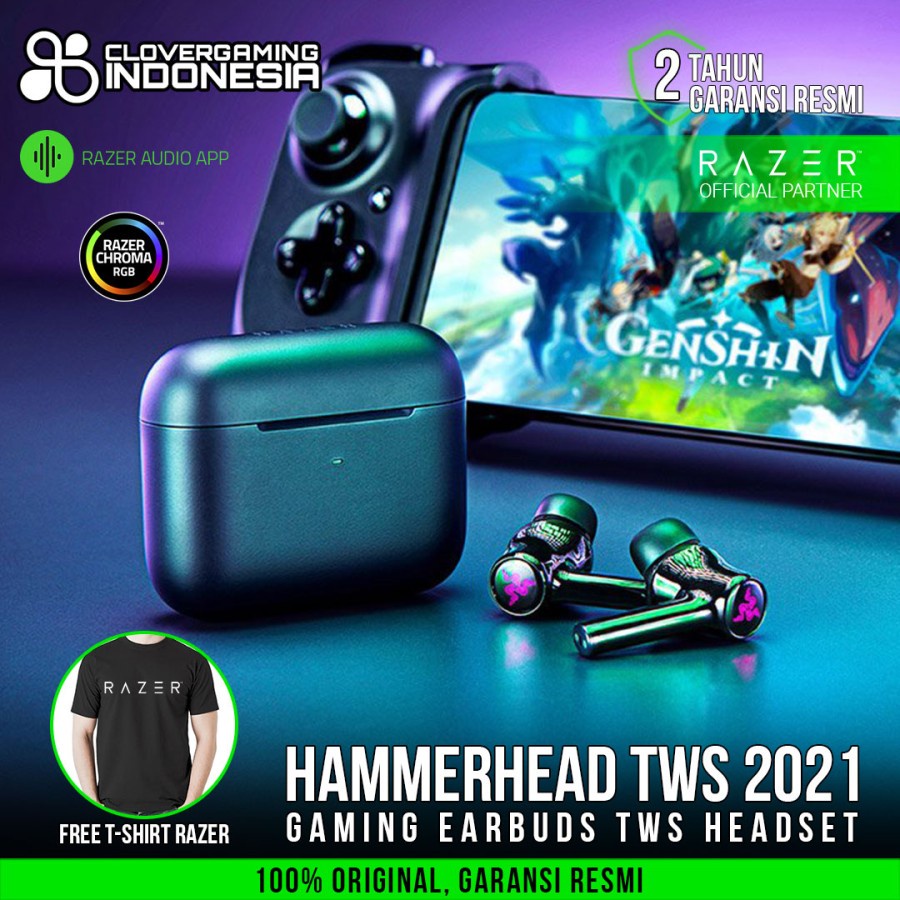 Jual Razer Hammerhead True Wireless Chroma 2021 Gaming Earbuds TWS Headset | Shopee Indonesia