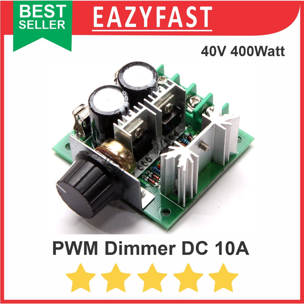 Jual PWM Dimmer DC 10A Adjustable Motor Speed Controller 12V 40V 400W | Shopee Indonesia