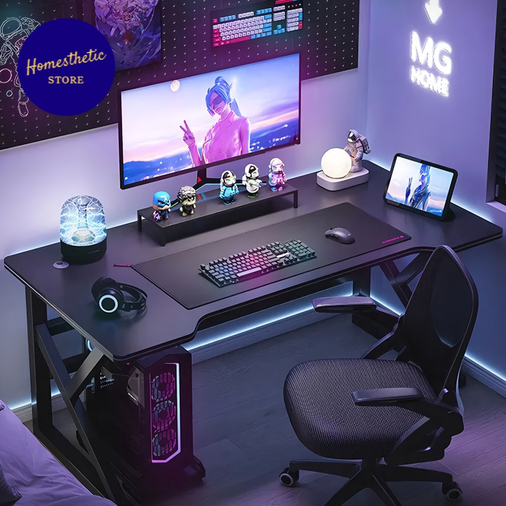 Jual Meja Gaming Meja Komputer Laptop PC Desk Stable Frame with Cable ...