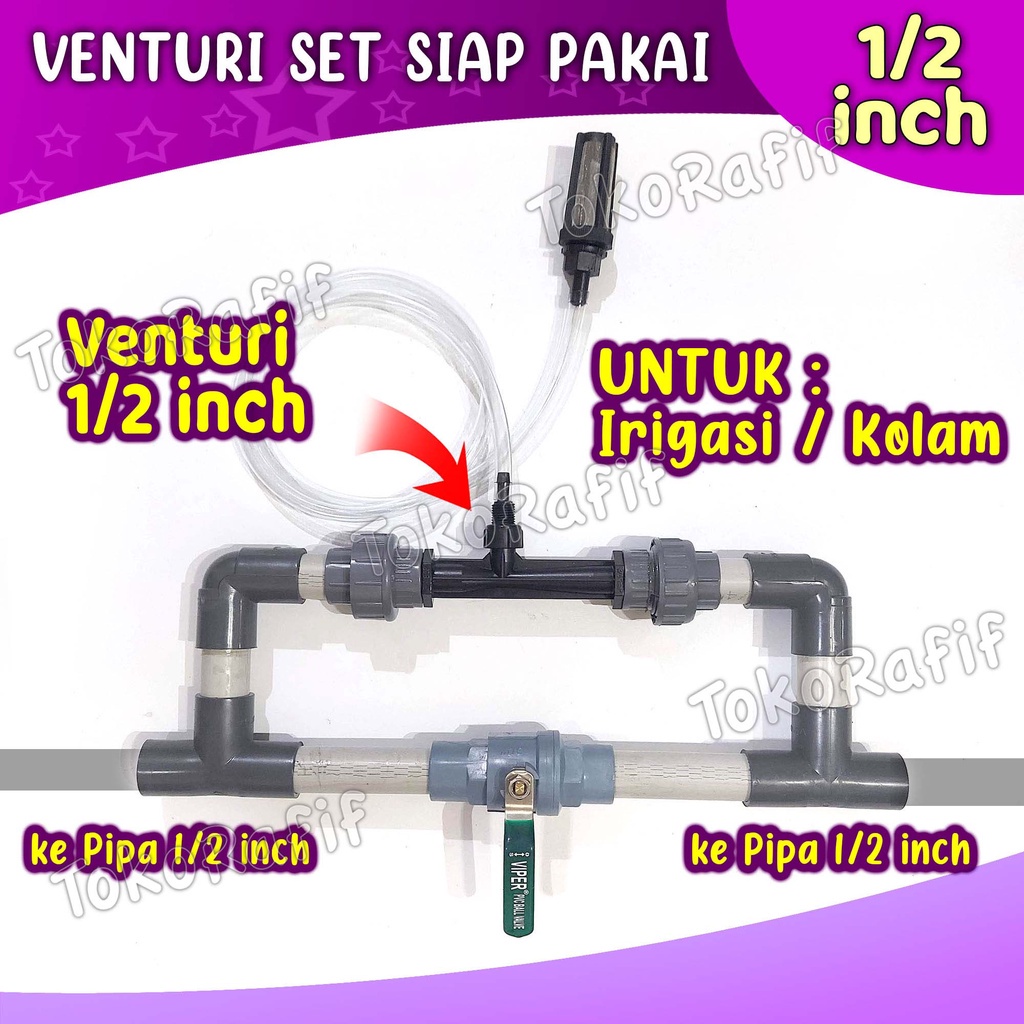 Jual Venturi Injector Lengkap 1/2 inch, 3/4 inch, 1 inch untuk kolam ...