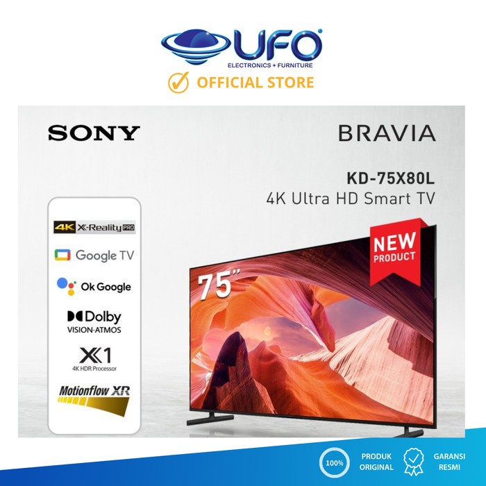 Jual SONY 75 Inch Google TV LED 4K HDR KD75X80L | Shopee Indonesia