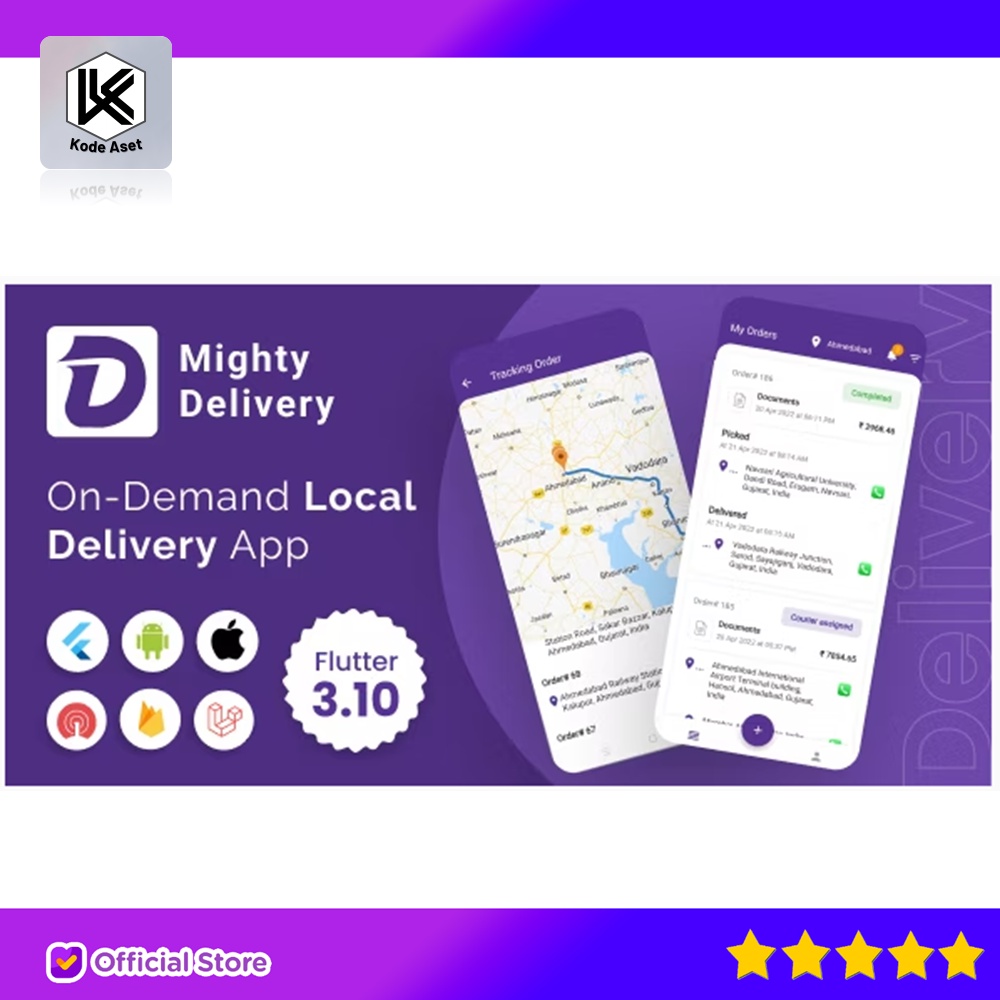 Jual SOURCE CODE APLIKASI MIGHTYDELIVERY - ON DEMAND LOCAL DELIVERY ...