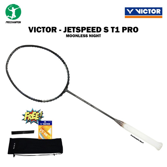 Jual Raket Badminton Victor Jetspeed S T1 JST1 Pro Black | Shopee Indonesia