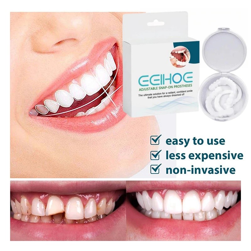 Jual Perfect Fit Teeth Whitening Fake Tooth Cover Snap On Silicone ...