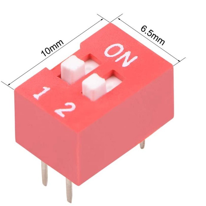 Jual DIP Switch 2P 2channel DIL Flat Dial Switch 2.54mm Pitch | Shopee Indonesia