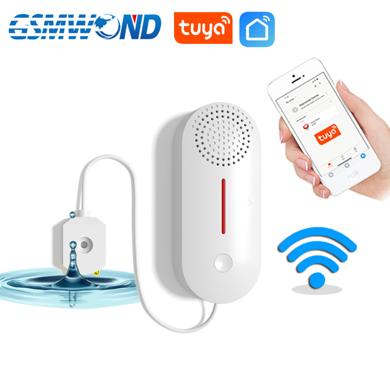 Jual Tuya WiFi Water Sensor Water Leakage Detector Smart Home Flood ...