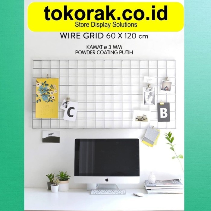 Jual WIREMESH TB 60X120CM DISPLAY PAJANGAN RAM DINDING WIRE GRID ...