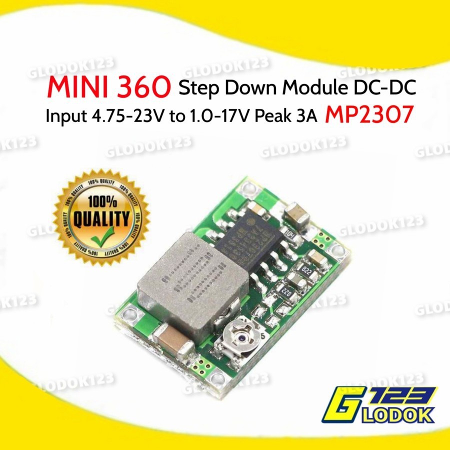 Jual Mini 360 DC DC Step Down Buck Converter Modul Power DC MP2307 ...