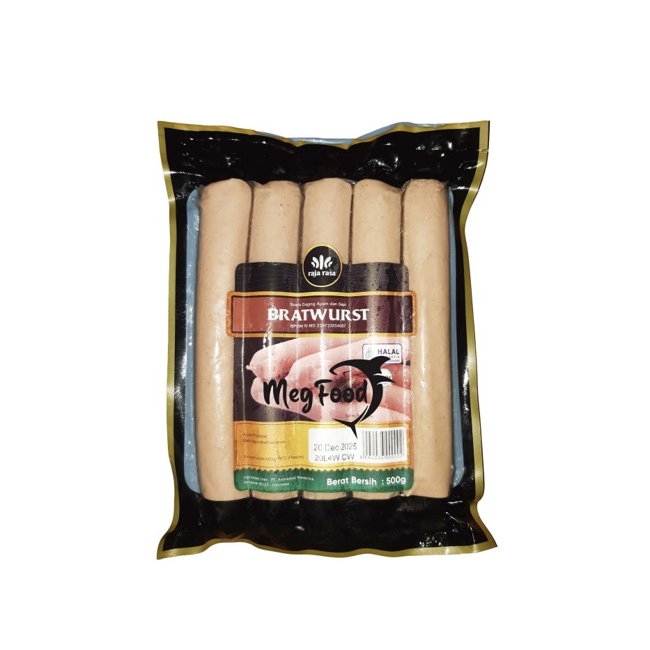 Jual Sosis Bratwurst Raja Rasa | Sosis Daging Sapi dan Ayam 500 Gram ...