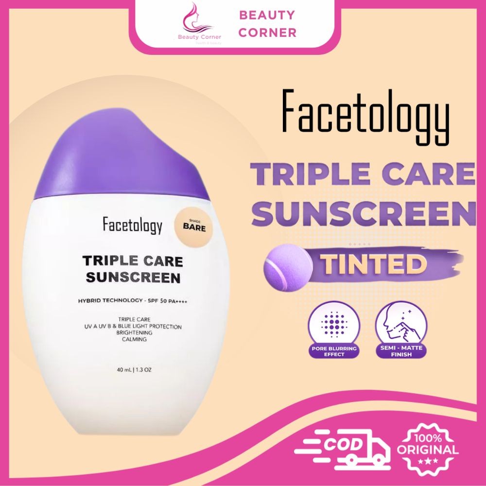 Jual Facetology Triple Care Tinted Sunscreen - 40ml | Shopee Indonesia