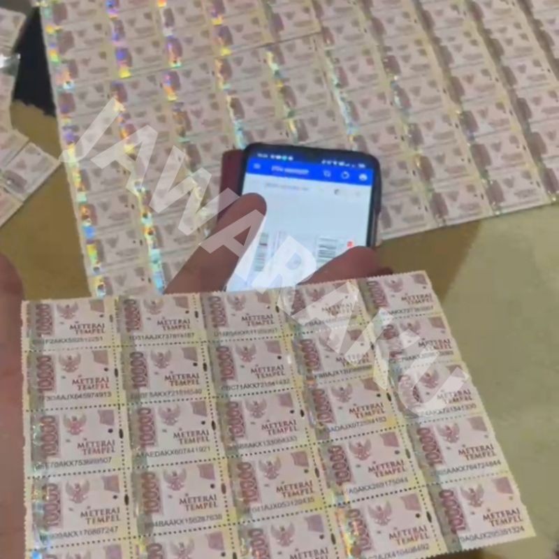 Jual Materai 10000 Asli Original Pos Indonesia ( PER 30 PCS/KEPING ...