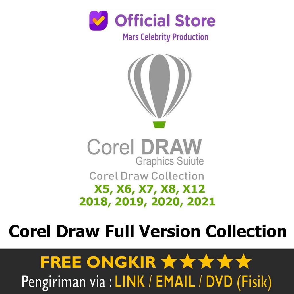 Jual Software Corel Draw CorelDraw X5 X6 X7 X8 X12 2018 2019 2020 2021 ...