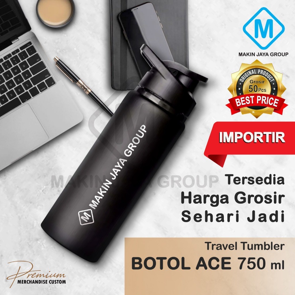 Jual Custom Grafir Botol ACE 750ml Carabiner Botol Minum / Tumbler Air Sport Alumunium Single ...