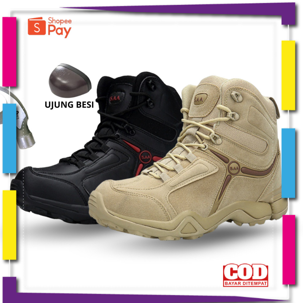 Jual [PREMIUM ORIGINAL] Sepatu Safety Pria Kerja Boots Outdoor 5AA ...