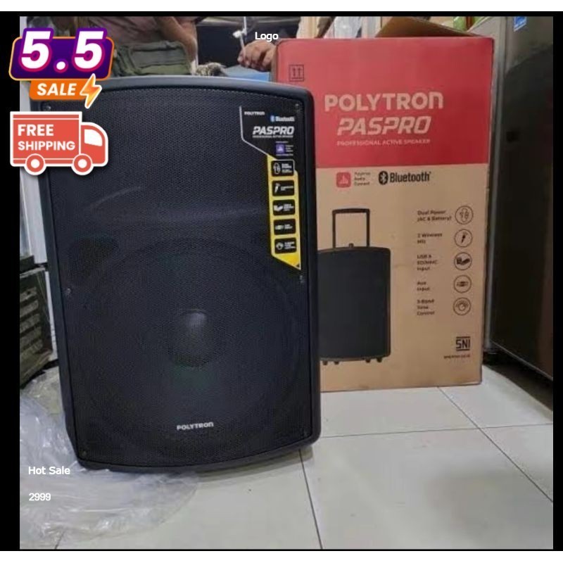 Jual [INSTAN] SPEAKER POLYTRON 12 INCH PAS PRO 12F3 FREE MIC WIRELES 2 ...